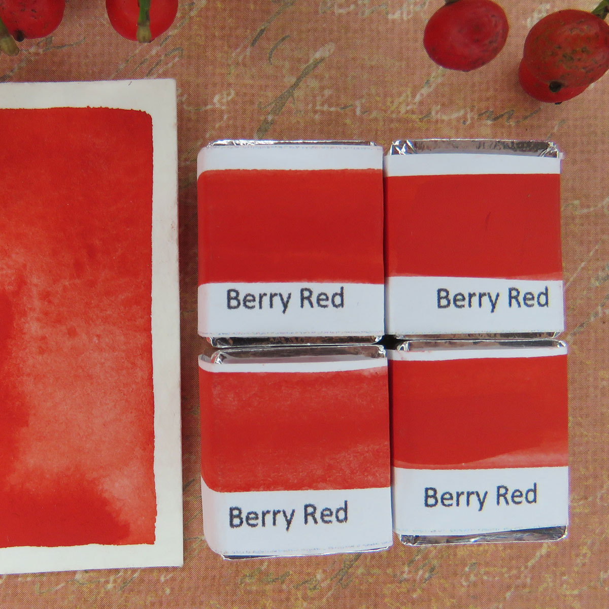 Berry Red Watercolour Half Pan - Breeze Collection